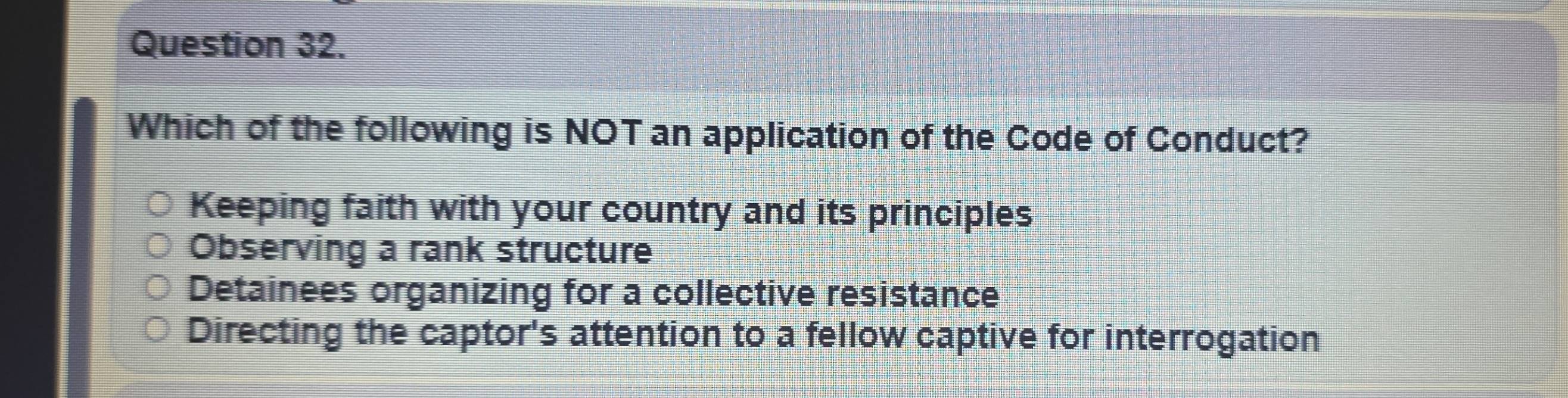 Solved: Which of the following is NOT an application of the Code of ...