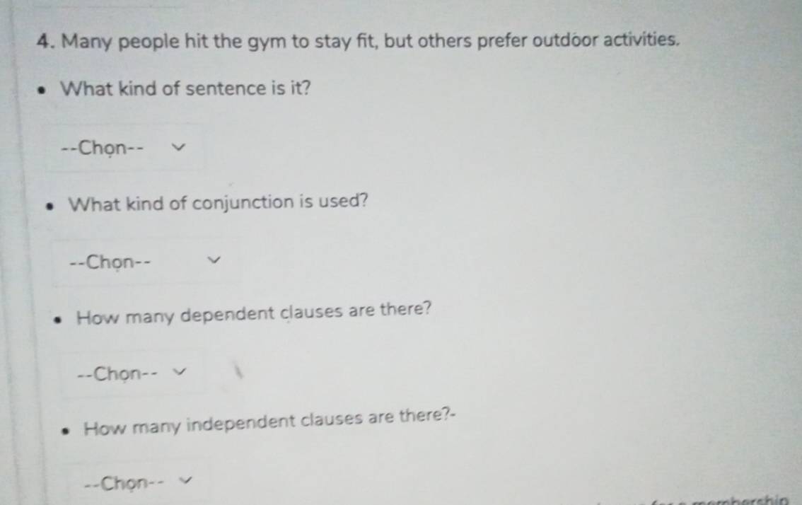 Giải quyết:Many people hit the gym to stay fit, but others prefer ...
