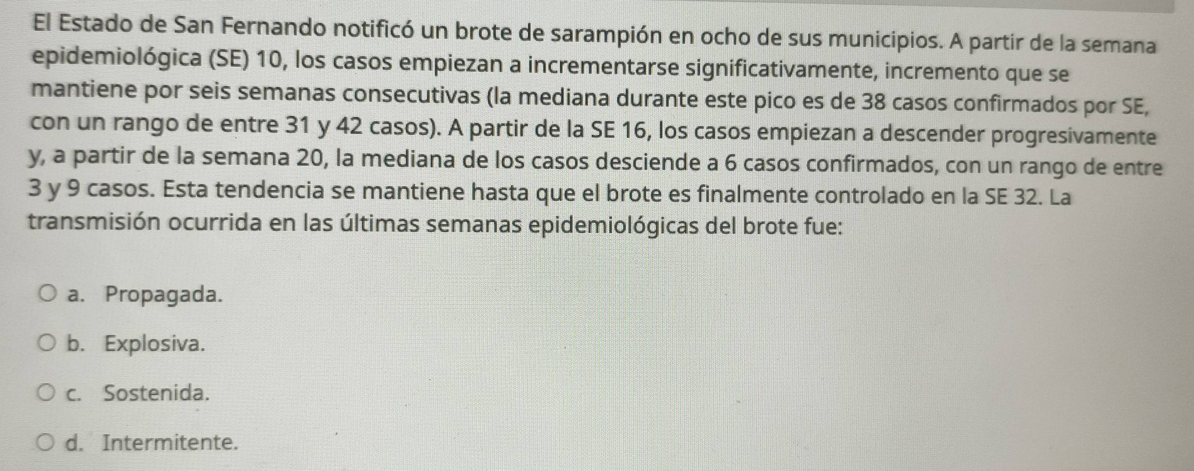Resuelto:El Estado de San Fernando notificó un brote de sarampión en ...