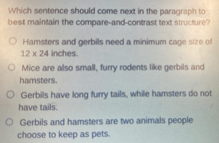 Solved: Which sentence should come next in the paragraph to best ...