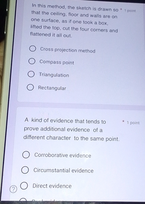 Solved: In this method, the sketch is drawn so * 1 point that the ...