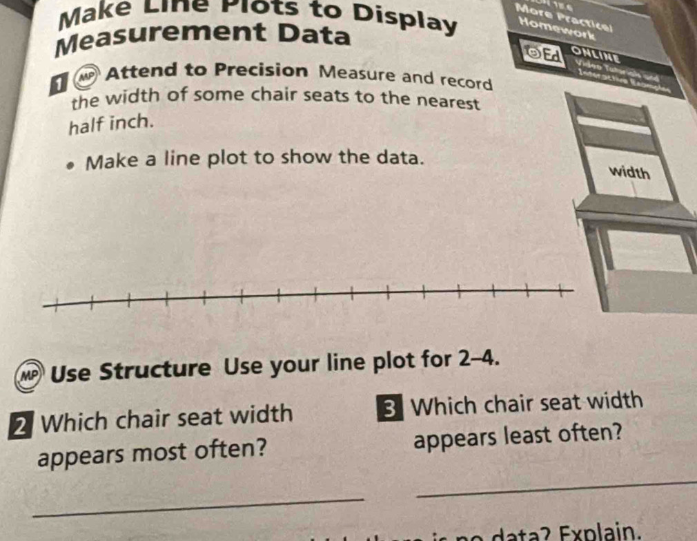 Solved: More Practicel Make Line Plots to Display Homework Measurement ...