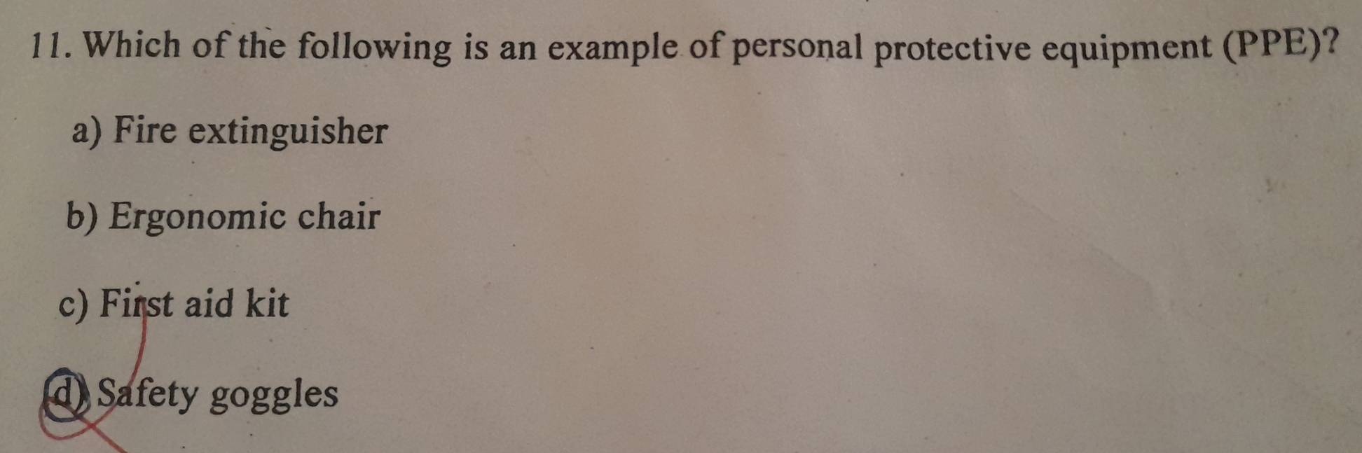 Solved: Which of the following is an example of personal protective ...