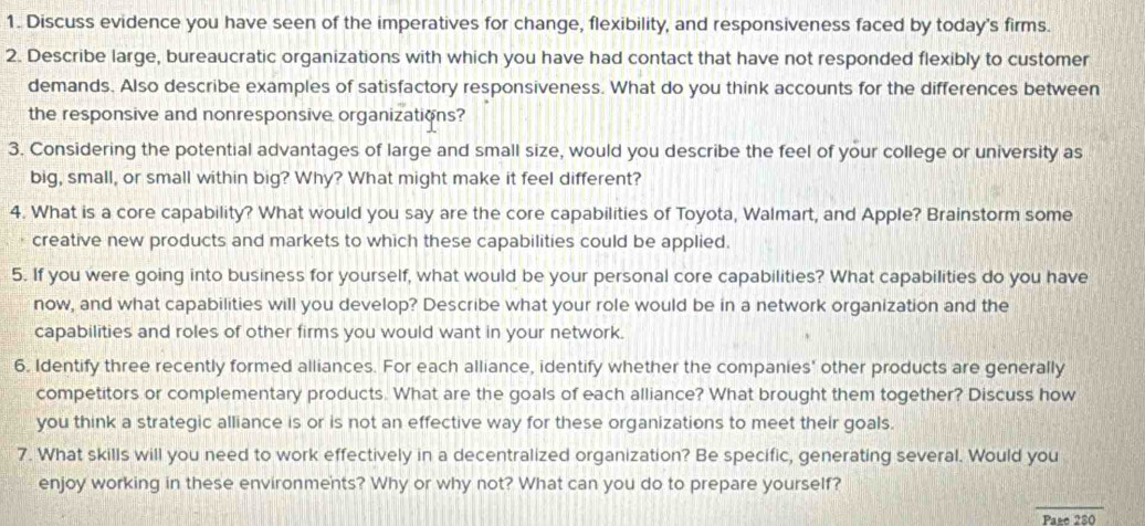 Solved: Discuss evidence you have seen of the imperatives for change ...