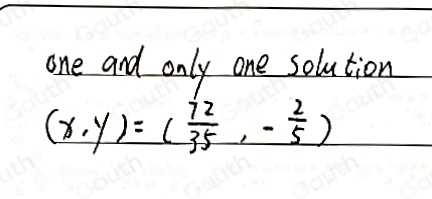 Solved: Determine whether the system of linear equations has one and ...