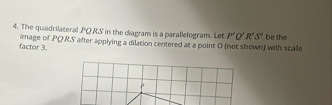 Solved: The quadrilateral PQRS in the diagram is a parallelogram. Let P ...