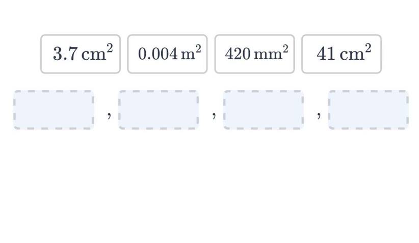 Solved: 3.7cm^2 0.004m^2 420mm^2 41cm^2 , , ^ [Math]