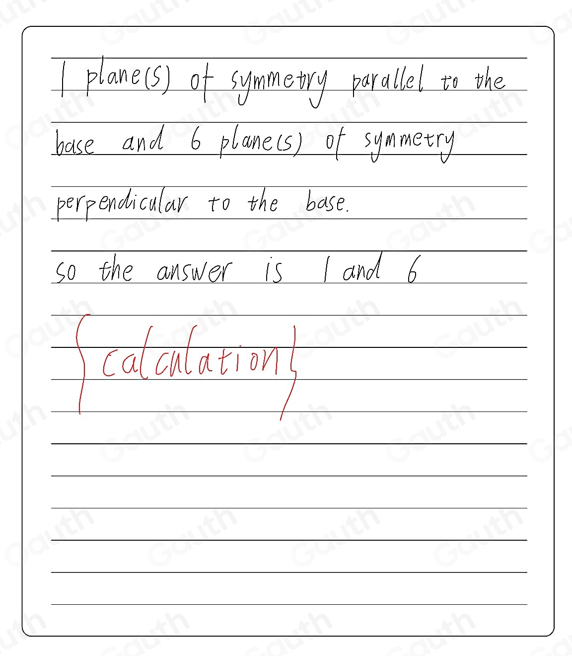 Solved: A right, regular hexagonal prism has plane(s) of symmetry ...