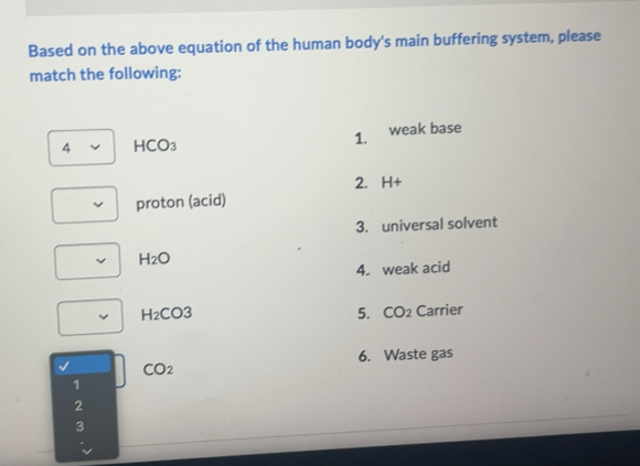 Solved: Based on the above equation of the human body's main buffering ...