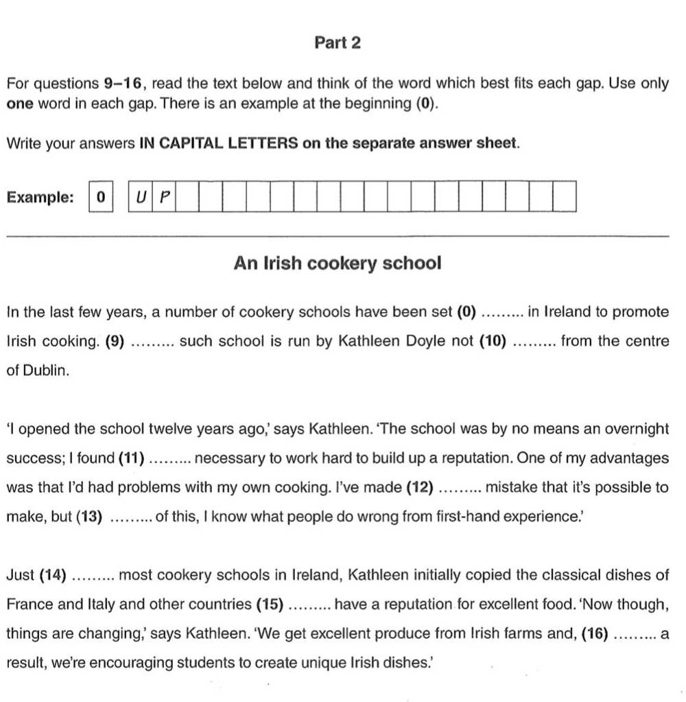 Solved: For questions 9-16, read the text below and think of the word ...