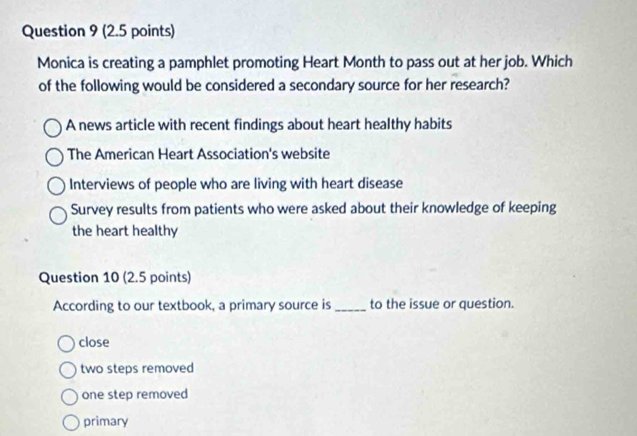 Solved: Monica is creating a pamphlet promoting Heart Month to pass out ...