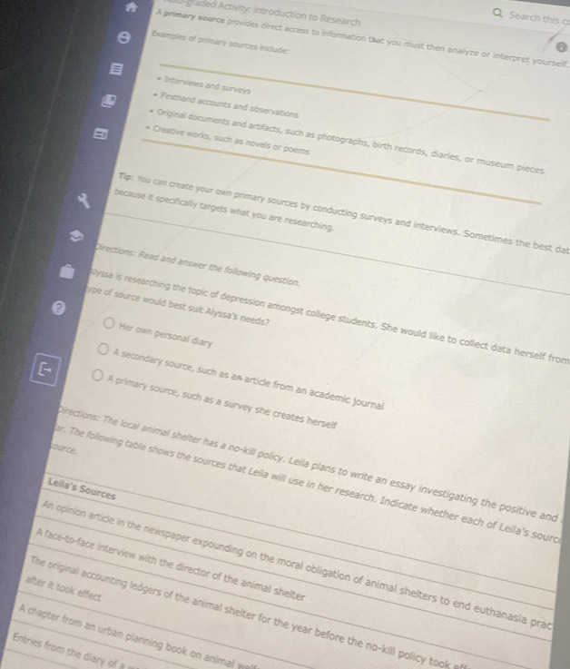 Solved: Ut graded Activity: Introduction to Research Q Search this c A ...