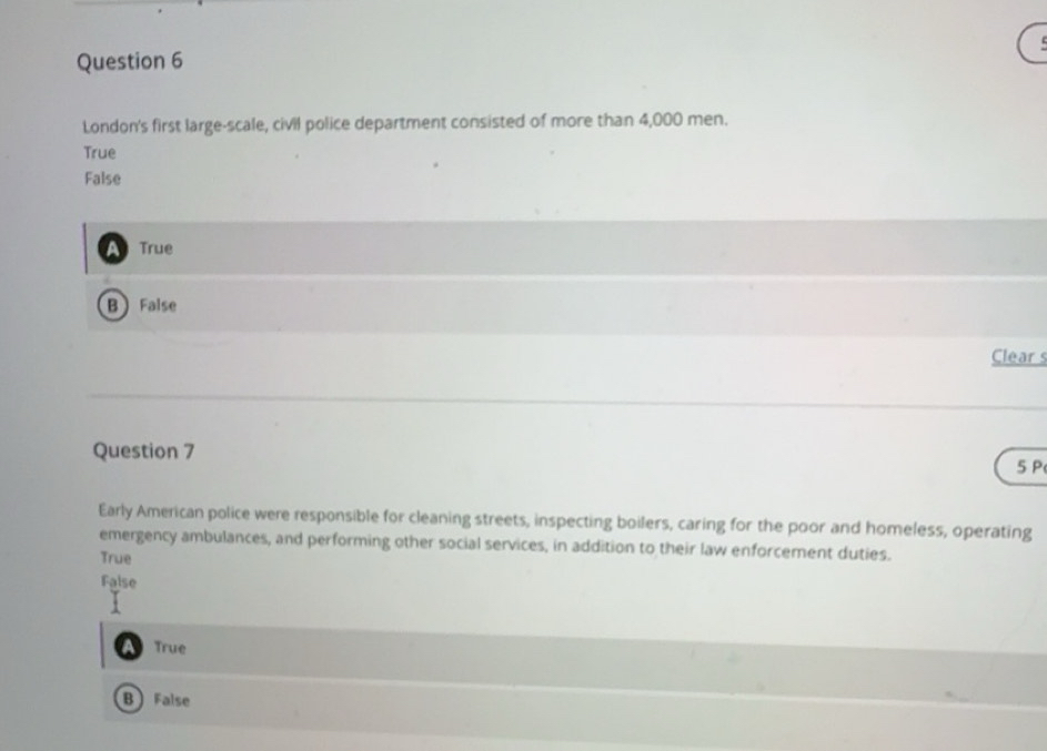 Solved: London's first large-scale, civil police department consisted ...