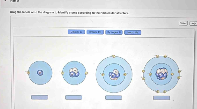 Solved: Drag the labels onto the diagram to identify atoms according to ...