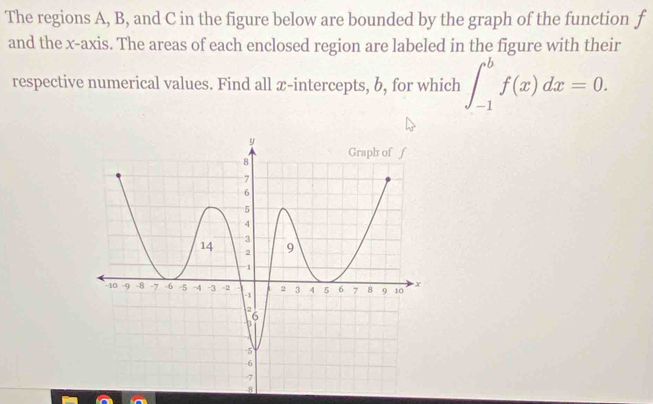 Solved: The regions A, B, and C in the figure below are bounded by the ...