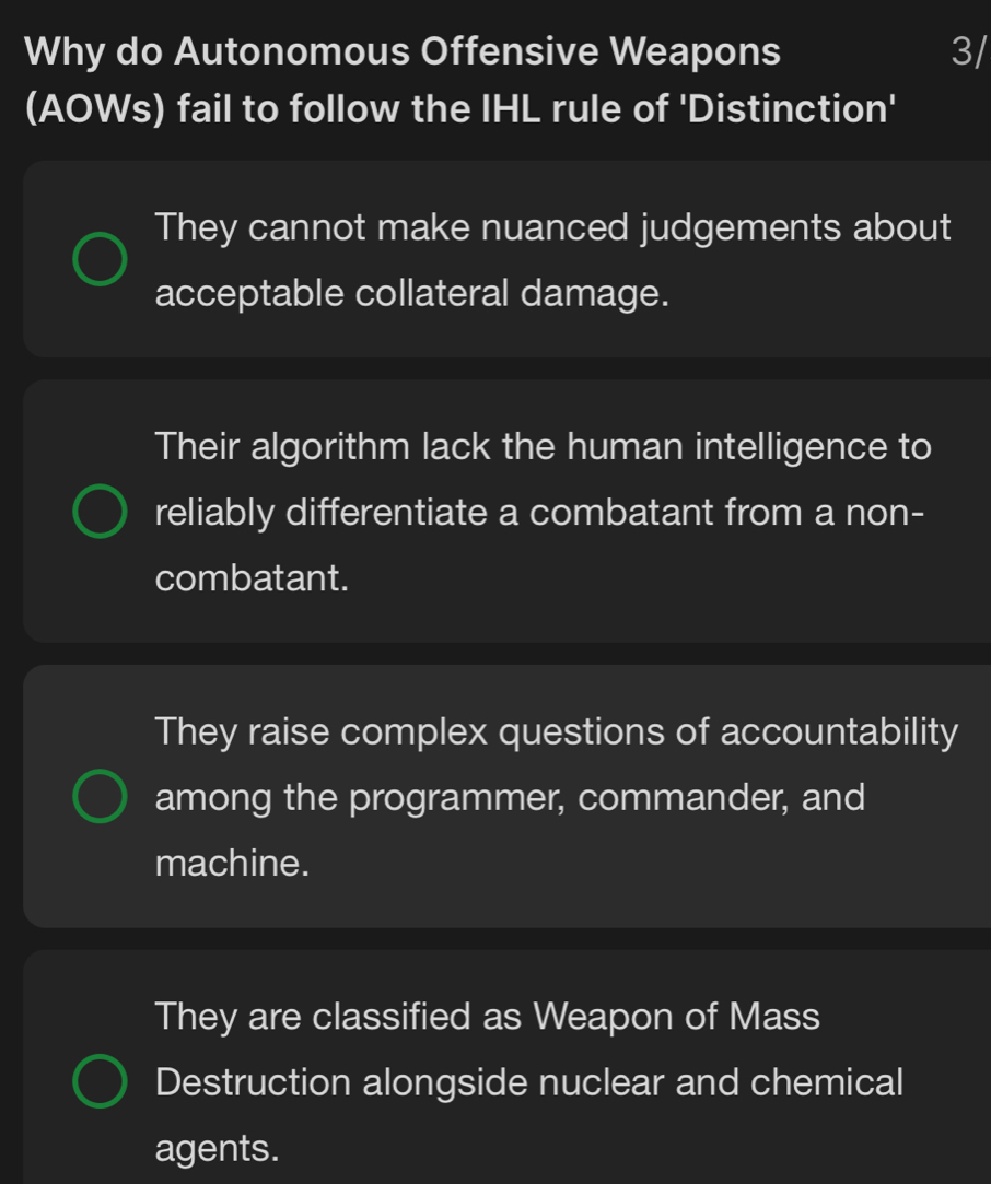 Selesai:Why do Autonomous Offensive Weapons 3/ (AOWs) fail to follow ...