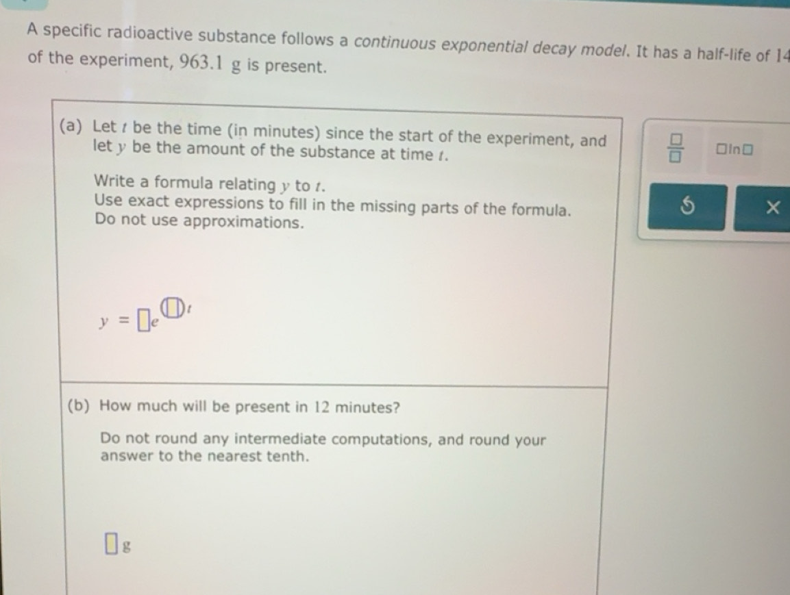 Solved: A specific radioactive substance follows a continuous ...
