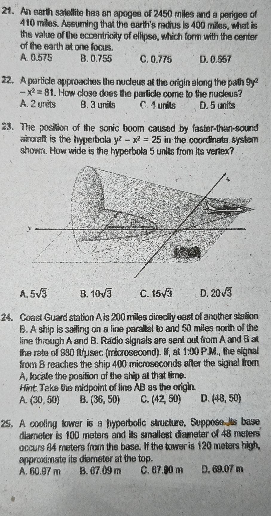 Solved: An earth satellite has an apogee of 2450 miles and a perigee of ...