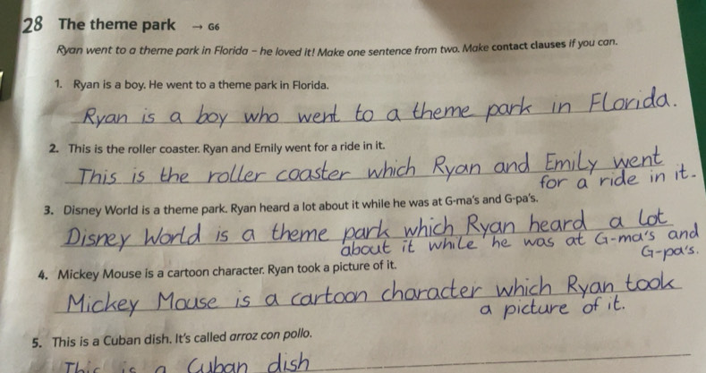Gelöst:The theme park G6 Ryan went to a theme park in Florida - he ...
