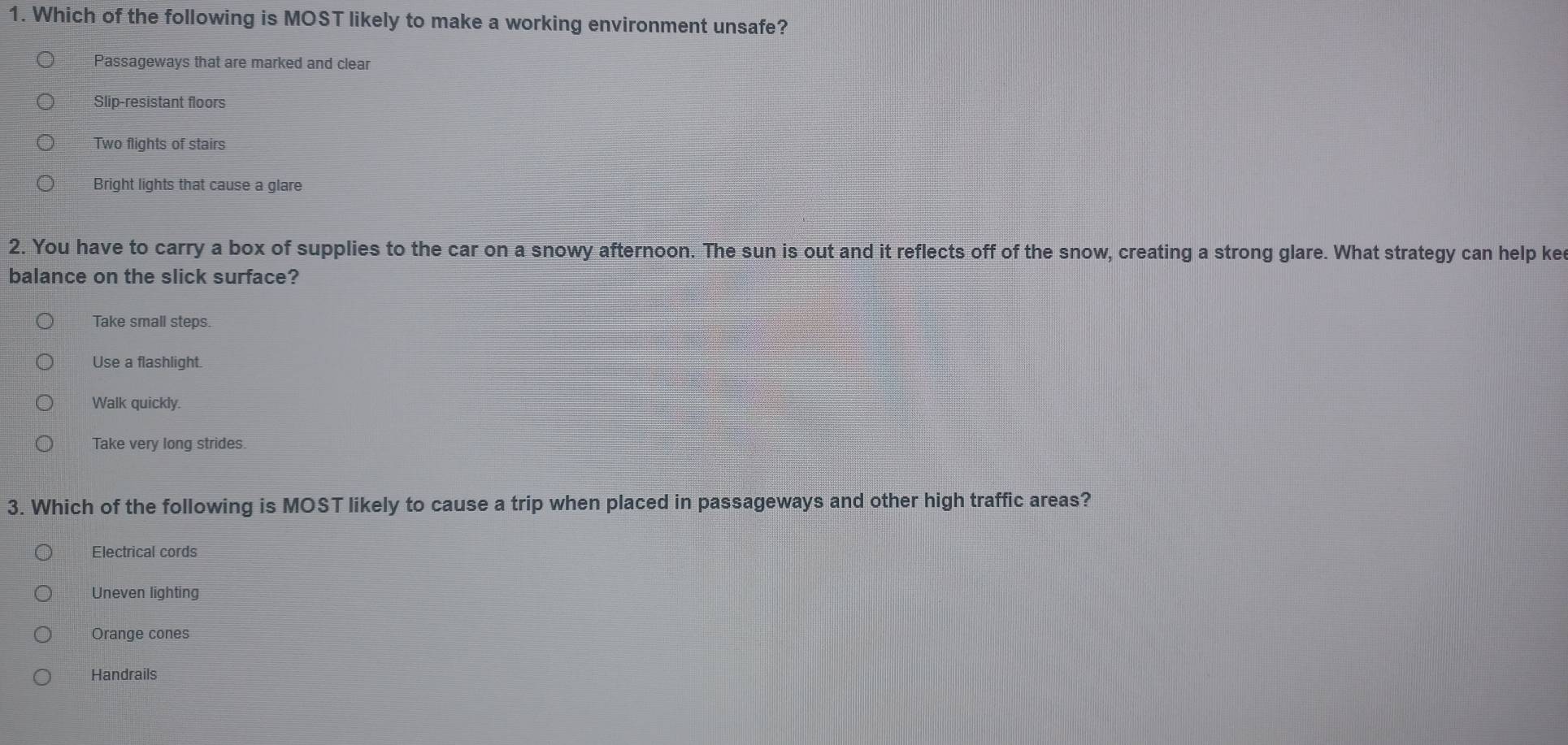 Solved: Which of the following is MOST likely to make a working ...