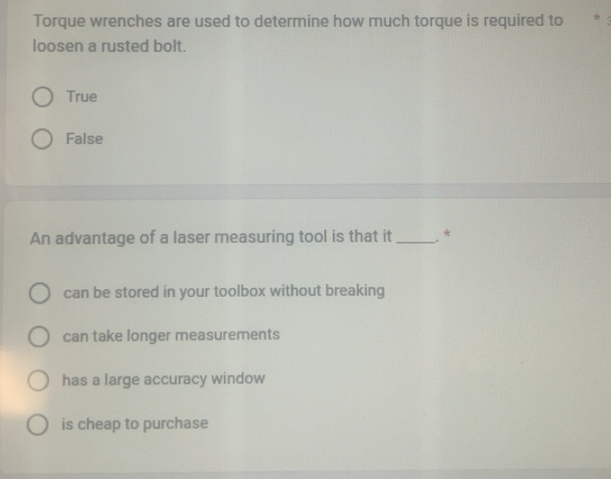 Solved: Torque wrenches are used to determine how much torque is ...
