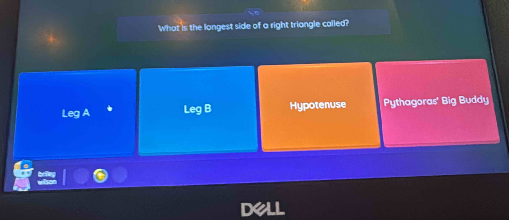 Solved: What is the longest side of a right triangle called? Leg A Leg ...