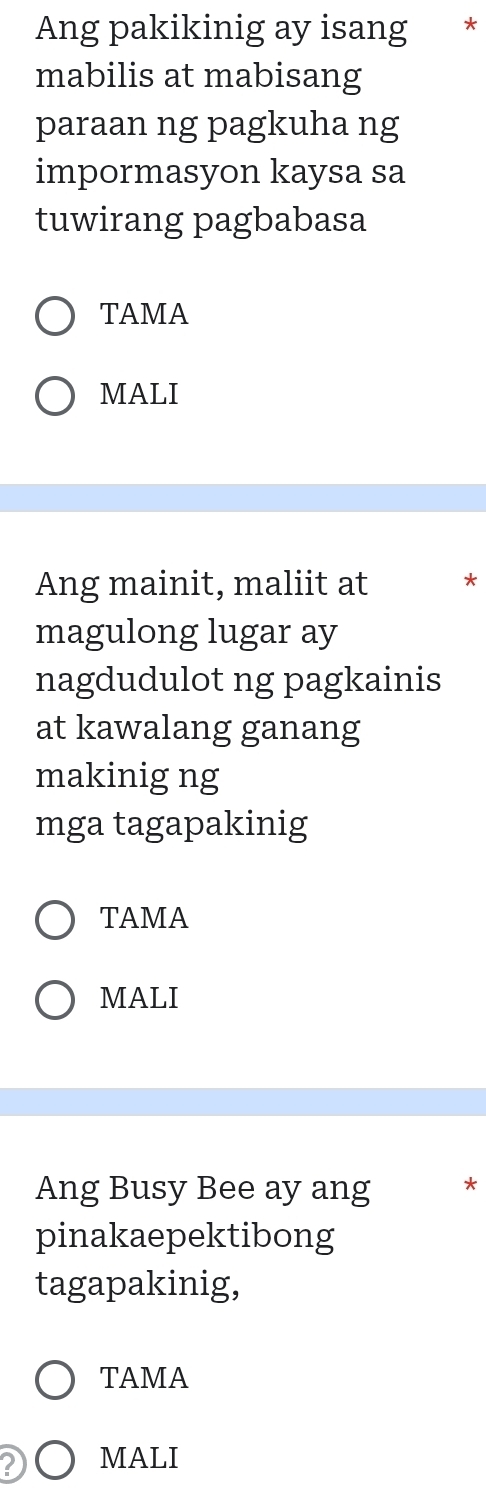 Solved: Ang pakikinig ay isang *£* mabilis at mabisang paraan ng ...