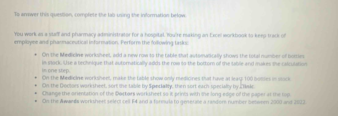 Solved: To answer this question, complete the lab using the information ...