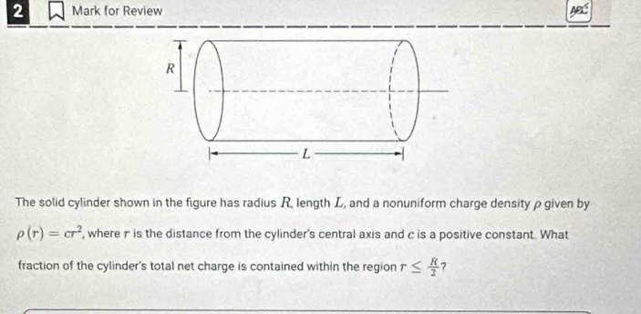 Solved: for Review The solid cylinder shown in the figure has radius R ...
