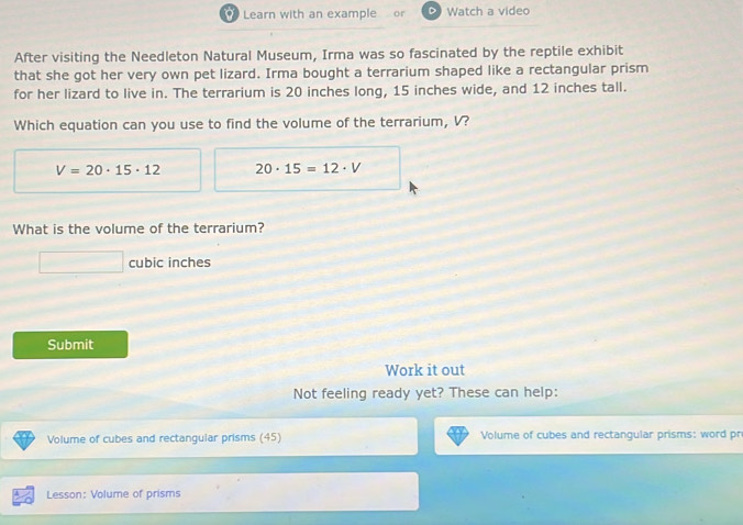 Solved: Learn with an example or D Watch a video After visiting the ...