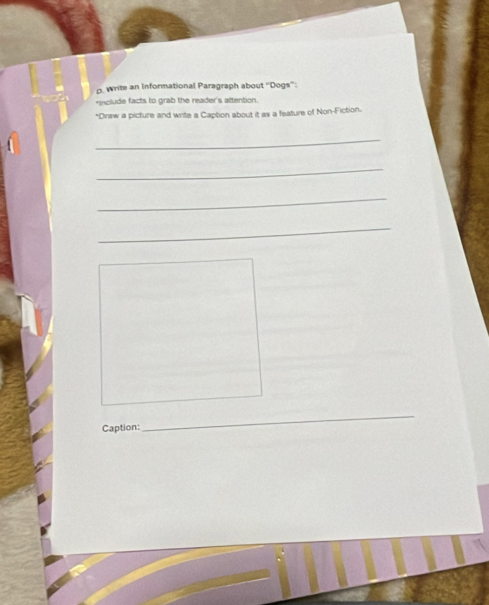 Solved: Write an Informational Paragraph about “Dogs”: *Include facts ...