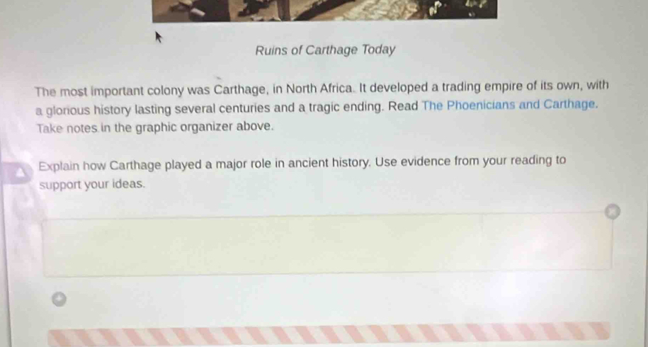 Solved: Ruins of Carthage Today The most important colony was Carthage ...