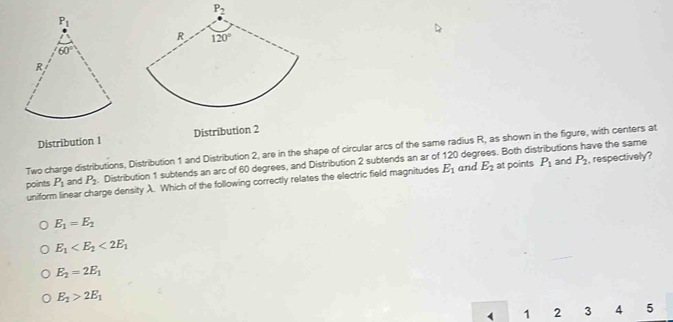 Solved: Distribution 1 Distribution 2 Two charge distributions ...