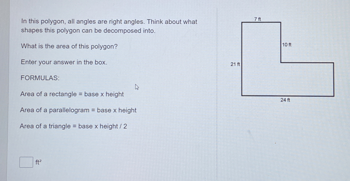 Solved: In this polygon, all angles are right angles. Think about what ...