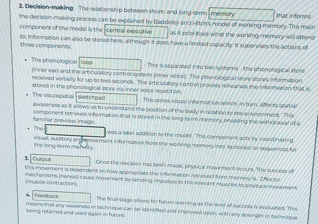 Gelöst:Decision-making - The relationship between short- and long-term ...