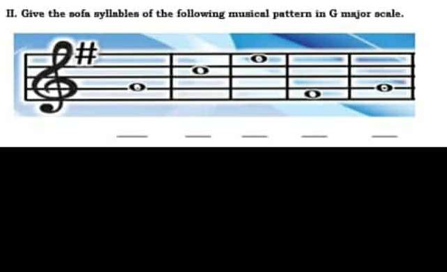 Solved: Give the sofa syllables of the following musical pattern in G ...