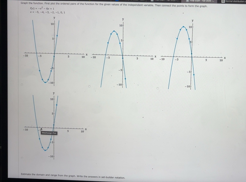 Solved: Normal distribution c Graph the function. First plot the ...