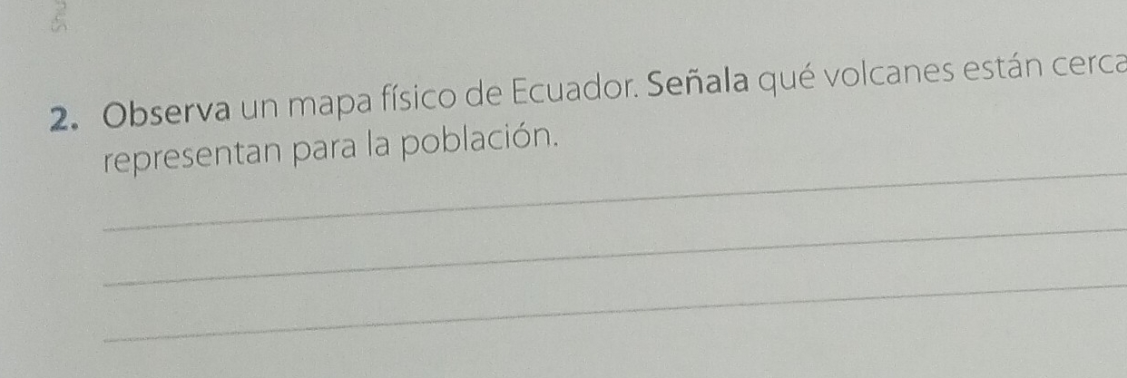 Resuelto:Observa un mapa físico de Ecuador. Señala qué volcanes están ...