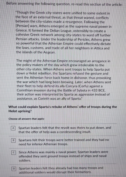 Solved: Before answering the following question, re-read this section ...