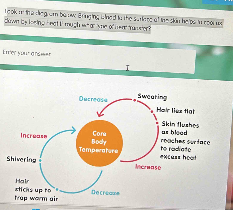 Solved: Look at the diagram below. Bringing blood to the surface of the ...