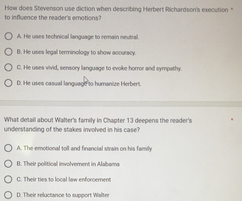 Solved: How does Stevenson use diction when describing Herbert ...