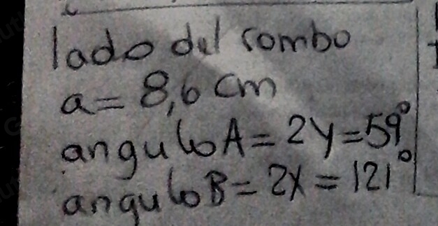 Resuelto:Ejercicio n° 4.- Las diagonales de un rombo miden 10 y 14 cm ...