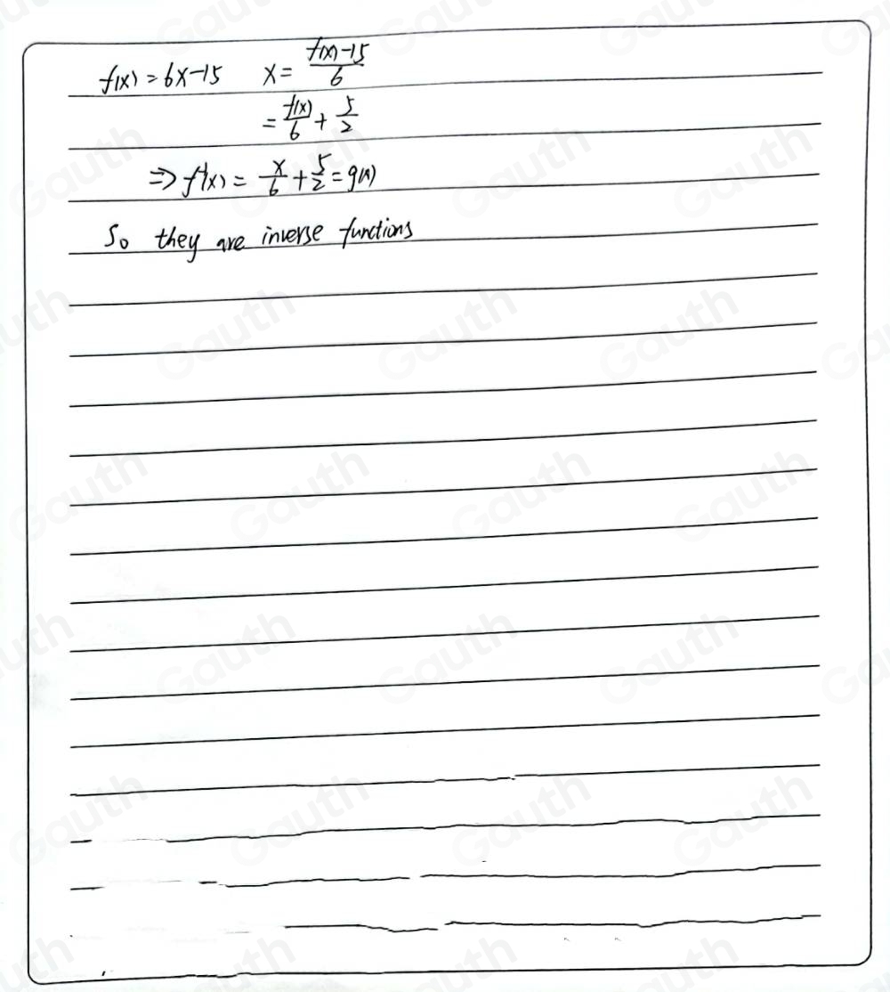 Solved: Determine whether the pair of functions are inverse functions ...