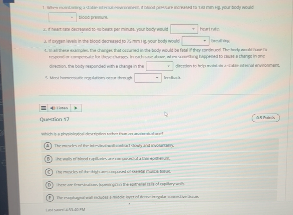 Solved: When maintaining a stable internal environment, if blood ...