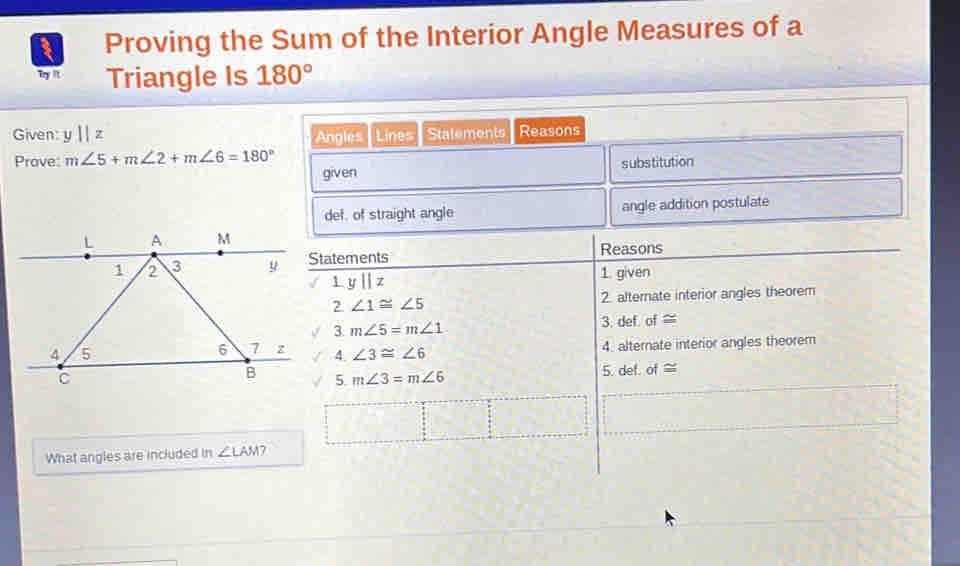 Solved: a Proving the Sum of the Interior Angle Measures of a Try it ...