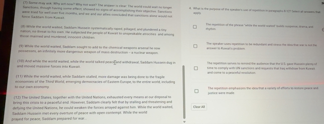 Resuelto:(7) Some may ask: Why act now? Why not wait? The answer is ...
