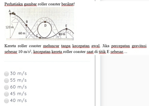 Telah dijawab:Perhatiakn gambar roller coaster berikut! Kereta roller ...