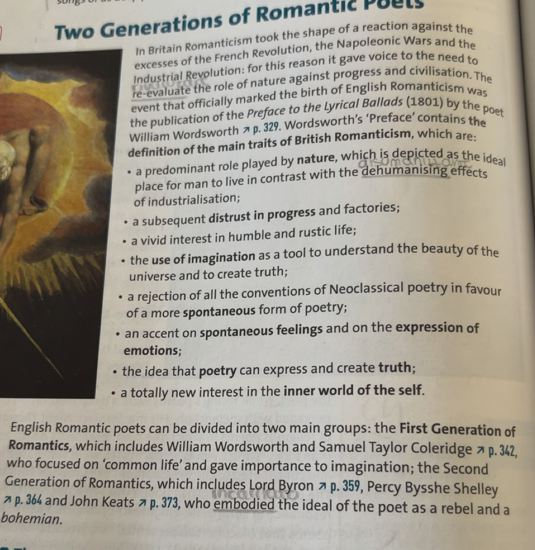Risolto:Two Generations of Romantic Poets In Britain Romanticism took ...