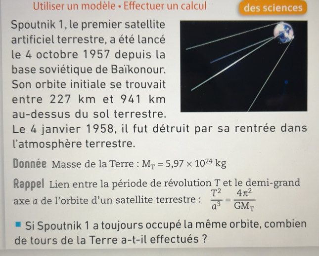 Résolu :Utiliser un modèle • Effectuer un calcul des sciences Spoutnik ...