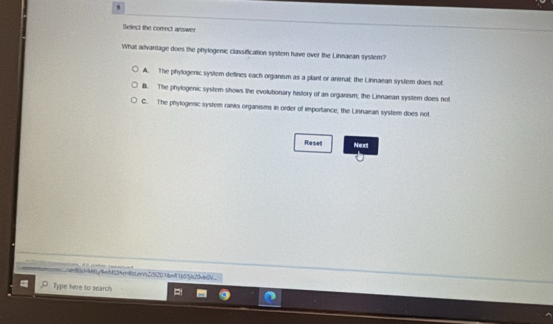 Solved: Select the correct answer What advantage does the phylogenic ...